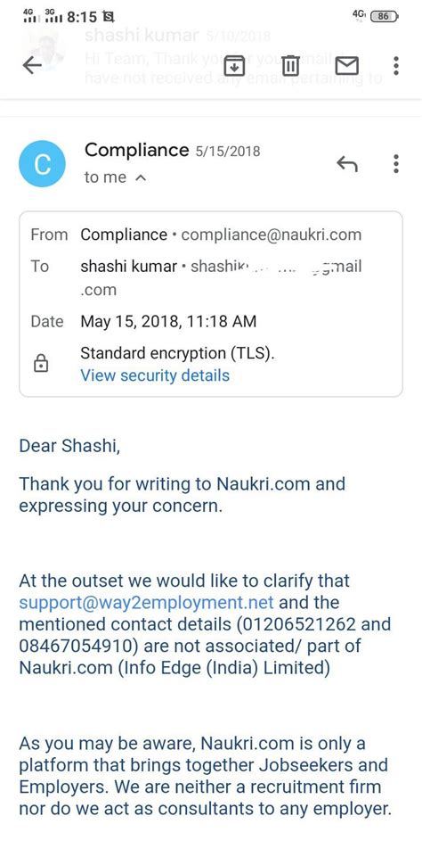 Shashi Kumar E On Linkedin Naukri Fraudulent Suspicious Report