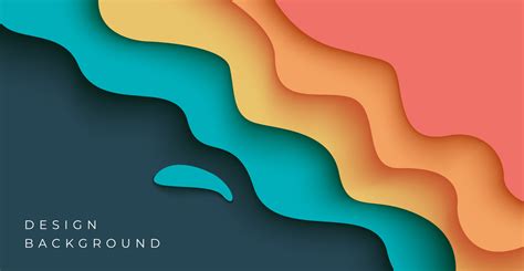 Multi Layers Soft Colorful Texture 3d Papercut Layers In Gradient Vector Banner Abstract Paper