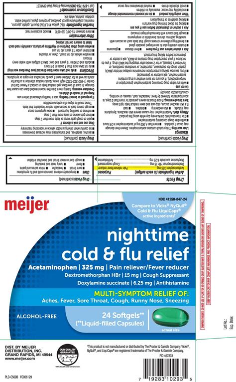 Product Images Night Time Cold And Flu Relief Multi Symptom Photos Packaging Labels And Appearance