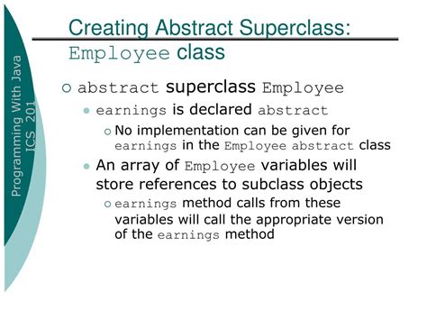 Ppt Chapter 8 Abstract Class Powerpoint Presentation Free Download