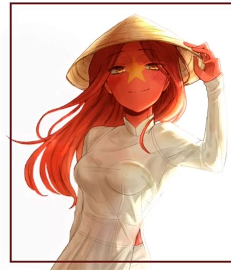 Countryhumans Vietnam Đang Yêu Việt Nam Quốc Kỳ