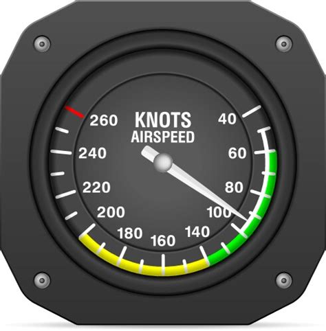 Aircraft Airspeed Indicator Royalty Free Vector Image