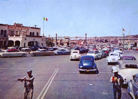 Tijuana Mexico International Border 1950s Vintage Postcard Z1954