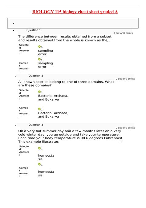biology 115 biology cheat sheet graded a biology 115 biology cheat