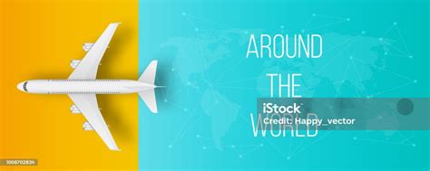 비행기 화려한 배경에 고립의 크리에이 티브 벡터 일러스트 상위 뷰 비행기입니다 여름 휴가의 아트 디자인 여행 당신이 프레 젠 테이 션에 대 한 공간을 복사 합니다 추상 개념