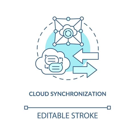 Cloud Synchronization Blue Concept Icon 3221143 Vector Art At Vecteezy