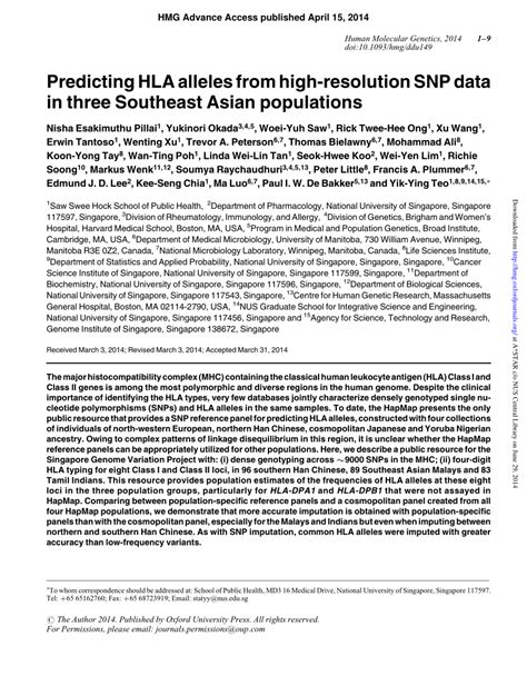 pdf predicting hla alleles from high resolution snp data in three