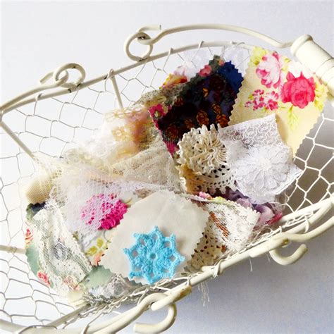 Diy Cluster Kit Make 20 Clusters Fabric And Lace Scrap Pack Etsy Australia