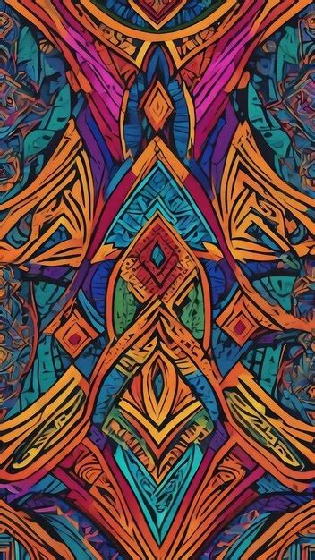 Premium Photo Seamless Repeatable Abstract Tribal Pattern