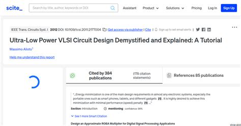 Ultra Low Power Vlsi Circuit Design Demystified And Explained A Tutorial