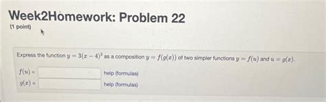 solved week2homework problem 22 1 point express the