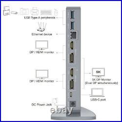 Wavlink USB C Ultra K Dual K HD Universal Docking Station With HDMI DisplayPort Usb Docking