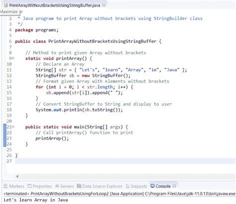 4 Best Ways To Print Array Without Brackets In Java