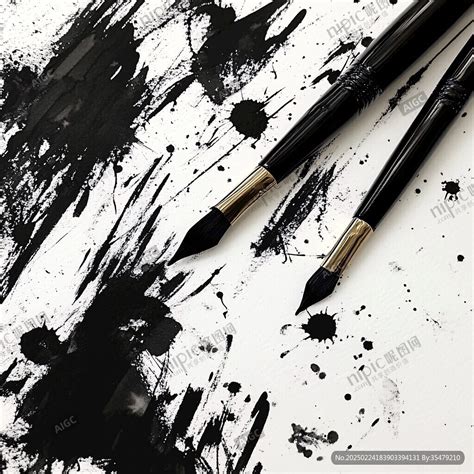 Ai创作图高清毛笔背景 颜料笔墨纸砚美术绘画 毛笔低调奢华脱俗感受 毛笔娇艳欲滴 毛笔艺术文化 颜料毛笔笔墨纸砚 毛笔笔刷水墨意境 毛笔千变万化 毛笔与众不同 毛笔潮流趋势 毛笔笔刷渲染晕染