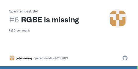 Rgbe Is Missing · Issue 6 · Sparktempestbat · Github