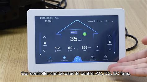 Color Screen Wall Mounted Voc Pm2 5 Temperature Humidity Wifi Fresh Air
