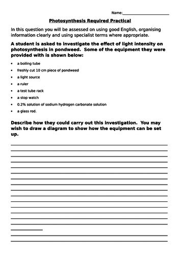 Aqa Ks4 Gcse Biology Science Bioenergetics Revision Lesson