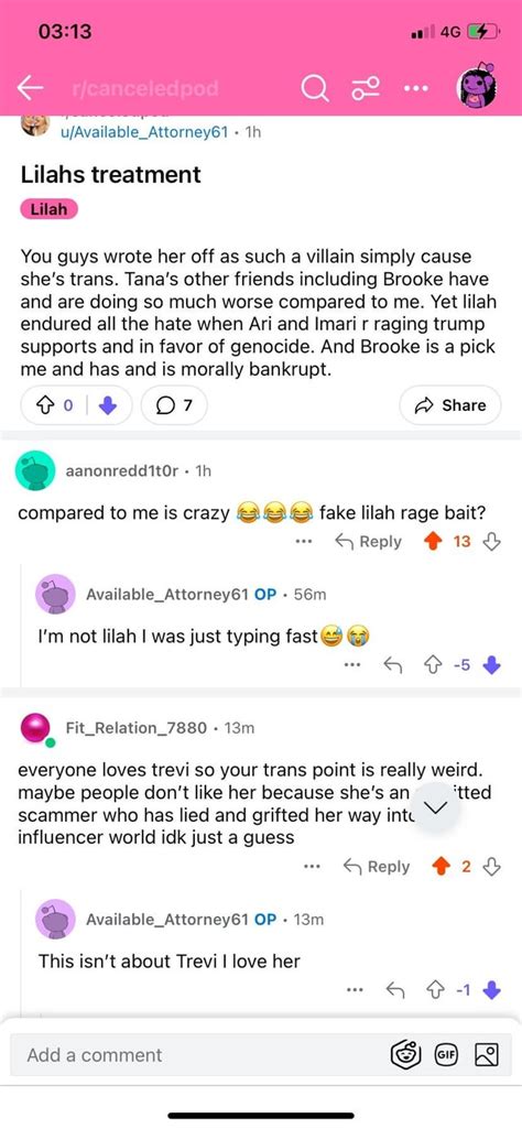 Either Tanas Stalker Rage Bait Fake Lilah Or Just Crazy Rcancelledpod