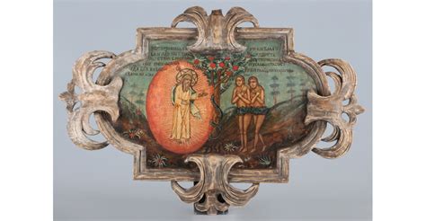 Купить старинную Икону Грехопадение Адама и Евы в антикварном магазине Оранта в Москве артикул