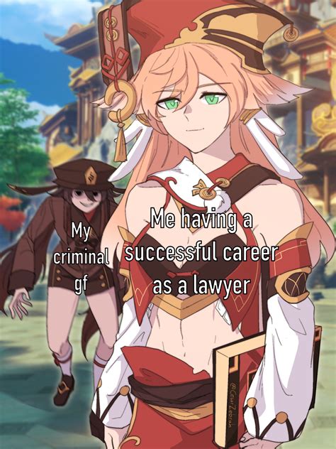 Hu Tao And Yanfei Genshin Impact Drawn By Cesar Zebrah Danbooru