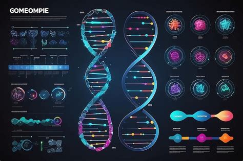 Premium Photo Dna Test Infographic Genome Sequence Map Chromosome