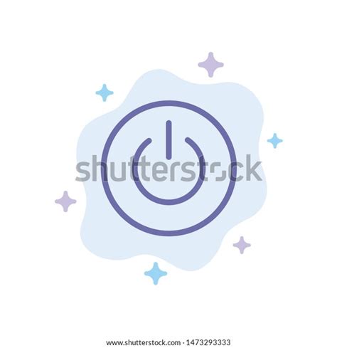 Interface On Power Ui User Blue Stock Vector Royalty Free