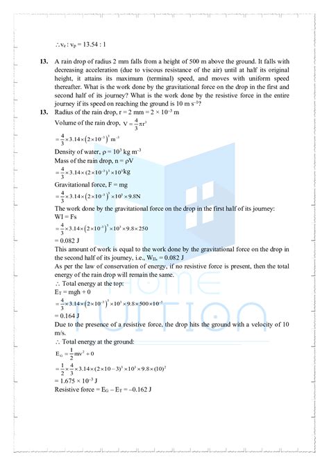 NCERT Solutions For Class Physics Chapter Work Energy And Power