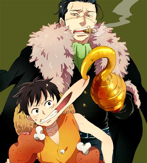 Monkey D Luffy And Crocodile One Piece Drawn By Guttary Danbooru