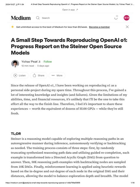 A Small Step Towards Reproducing Openai O1 Progress Report On The