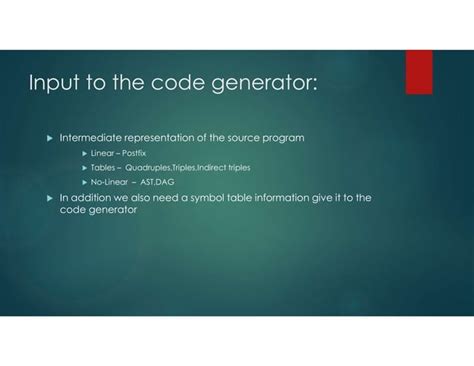 Issues In The Design Of Code Generator Pdf Programming Languages Computing