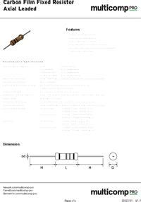 CF-25 (С1-4) 0.25 Вт, 1 кОм, 5%, Резистор углеродистый, Тайвань ...