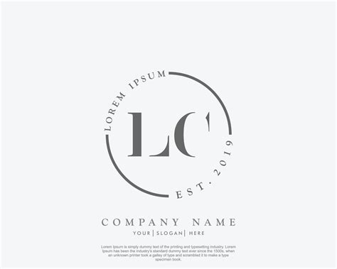 Initial LC Feminine Logo Beauty Monogram And Elegant Logo Design Handwriting Logo Of Initial