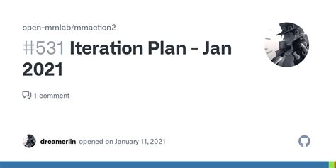 Iteration Plan Jan 2021 · Issue 531 · Open Mmlabmmaction2 · Github