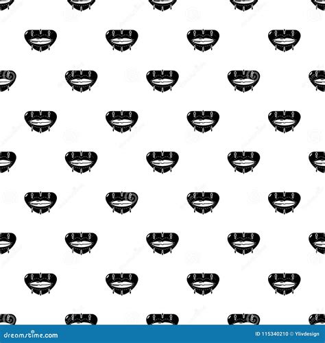 Lip Augmentation Pattern Vector Seamless Stock Vector Illustration Of