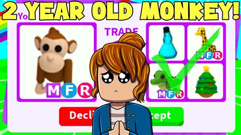 I Traded My Mega Neon Monkey Adopt Me Youtube