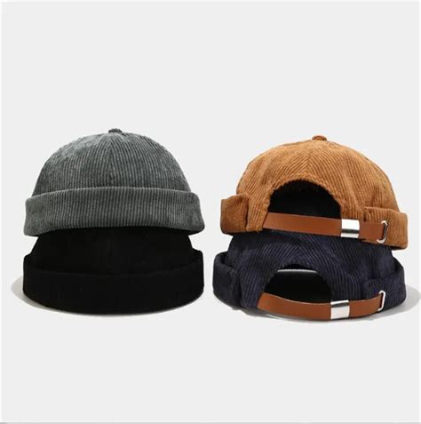 Winter Sailors Docker Hat 6 Panel Brimless Baseball Cap For Women And