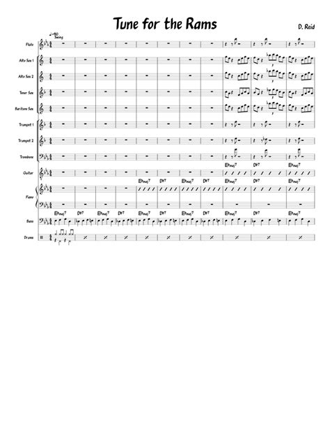 Tune For The Rams Sheet Music For Piano Trombone Flute Saxophone