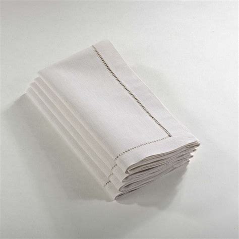 Hemstitched Dinner Napkin Set Of 4 On Sale Overstock 10104616