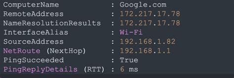 دستور Test Netconnection در پاورشل تست اتصال به شبکه