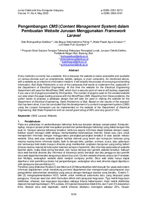 Pdf Pengembangan Cms Content Management System Dalam Pembuatan Website Jurusan Menggunakan