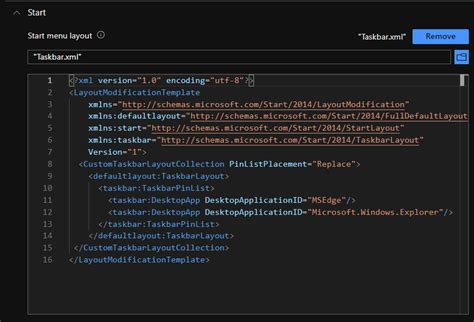 modify windows 11 taskbar during osd intune and gpo