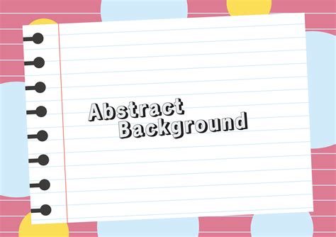 Cute Pastel Notebook Background 10681543 Vector Art At Vecteezy