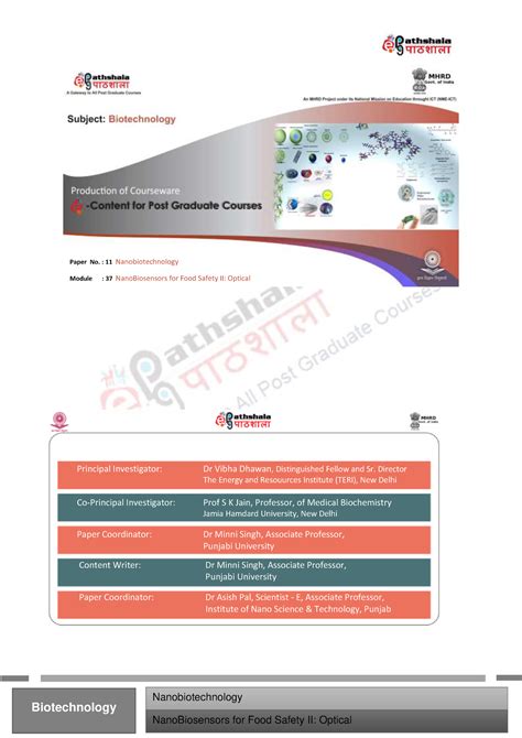 Nano Bio Sensors Text About The Bio Sensors Biotechnology Nanobiotechnology Paper No 11