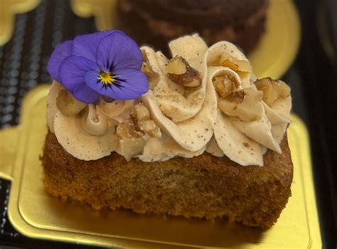 6 Coffee And Walnut Mini Cakes Mollies Patisserie