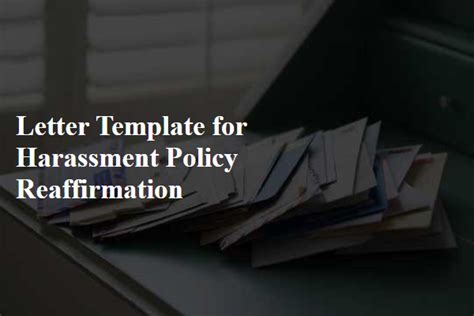 Letter Template For Harassment Policy Reaffirmation Free Samples In