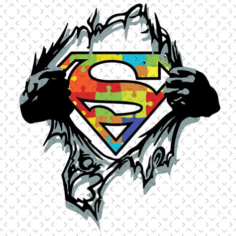 Superman Autism Logo T8020 Autism Superman Pull T Shirt Goad