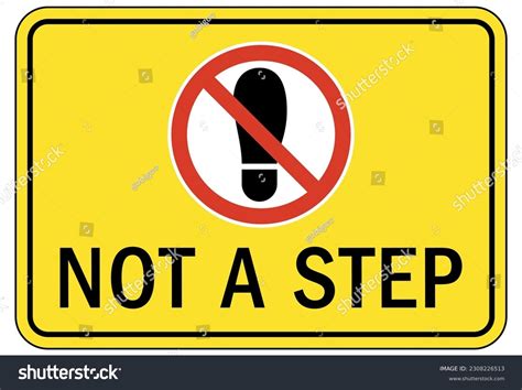 No Step Do Not Step Warning Stock Vector Royalty Free 2308226513