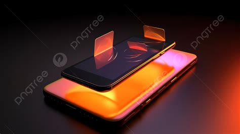 Mobile Message 3d Render Illustration Background Comment Chat Email Notification Background