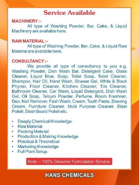 Detergent Formulation Consultancy At Rs 3000 In Bhiwani Id 5079486