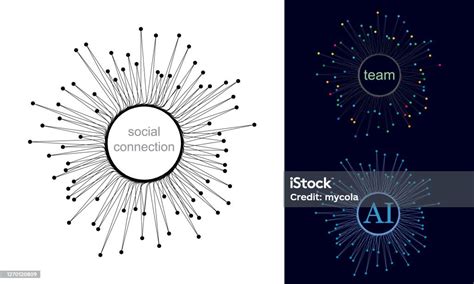 선이 있는 추상적인 배경입니다 소셜 연결 또는 팀 작업 개념 연결에 대한 스톡 벡터 아트 및 기타 이미지 연결 노드 데이터 원형 Istock